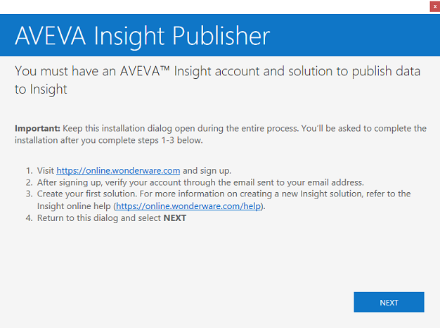 AVEVA Historic Data Export Driver Guide - Generate a Connection Token with AVEVA Insight ...